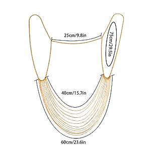 Summer Multi-layer Harness Chest Body Chain Metal Tassel Shoulder Body Chain Bikini Beach Bra Body Chain Bridal Wedding Back Chain Necklace Jewelry for Women