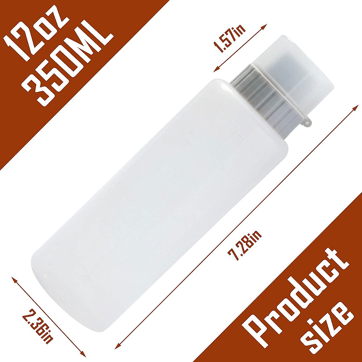 RAMFIYN Condiment Porous Squeeze Bottles, Salad Dressing Container, Squeeze Bottles for Sauces, Multi-nozzle Salad Squeeze bottle 5 nozzles, BBQ Sauce, Oil Bottles - 8 pcs 12 oz