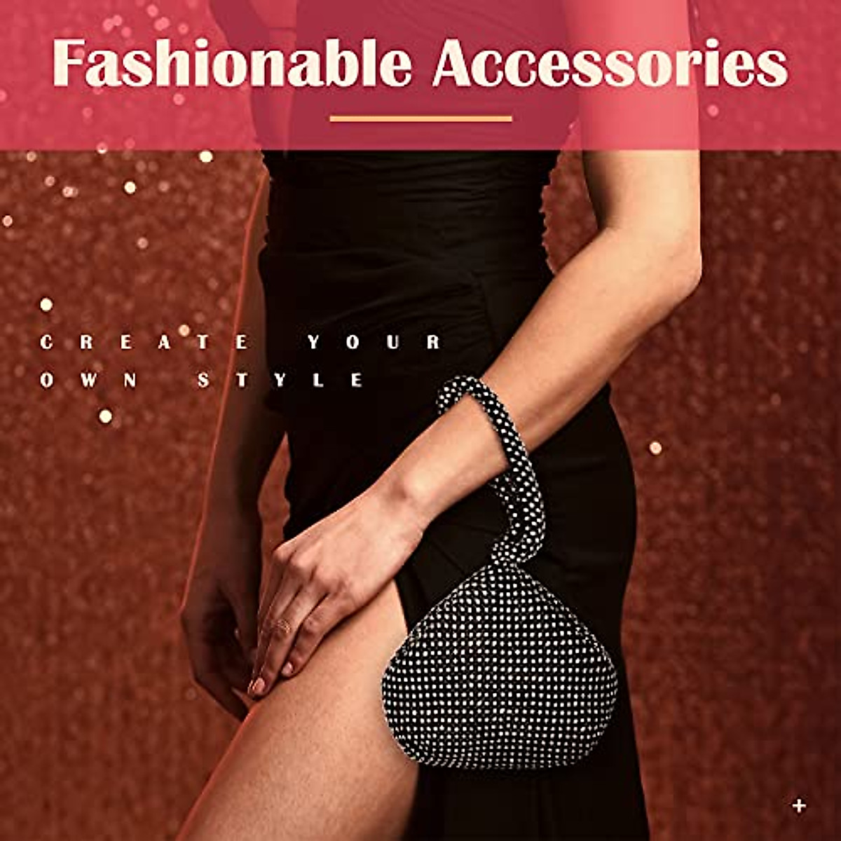 Sweetude 2 Pieces Rhinestones Triangle Bag Bling Glitter Evening Bag Crystal Evening Clutch Purse Triangle Bling Wedding Purse Full Rhinestones Shiny Dinner Bag Bucket Bags with Wristlet