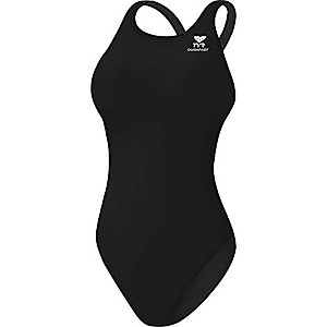 TYR Women's Standard Durafast Elite Maxfit Swimsuit, Black, Size 36