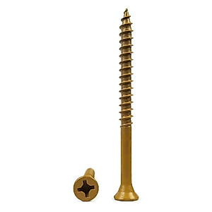 Phillips Square Combo Drive Coated Tan Deck Screws - Qty 1000 (#8 x 2)