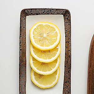 Stone Lain Lucy Porcelain 3-Piece Rectangle Serving Plate Set, Beige