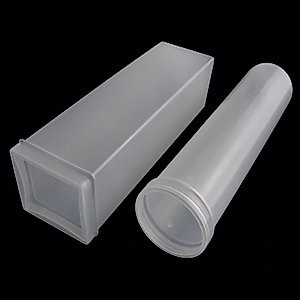 ZZLZX Saltine Cracker Sleeve Storage Container 2PCS Round and Square Clear Airtight Cookie Fresh Keeper