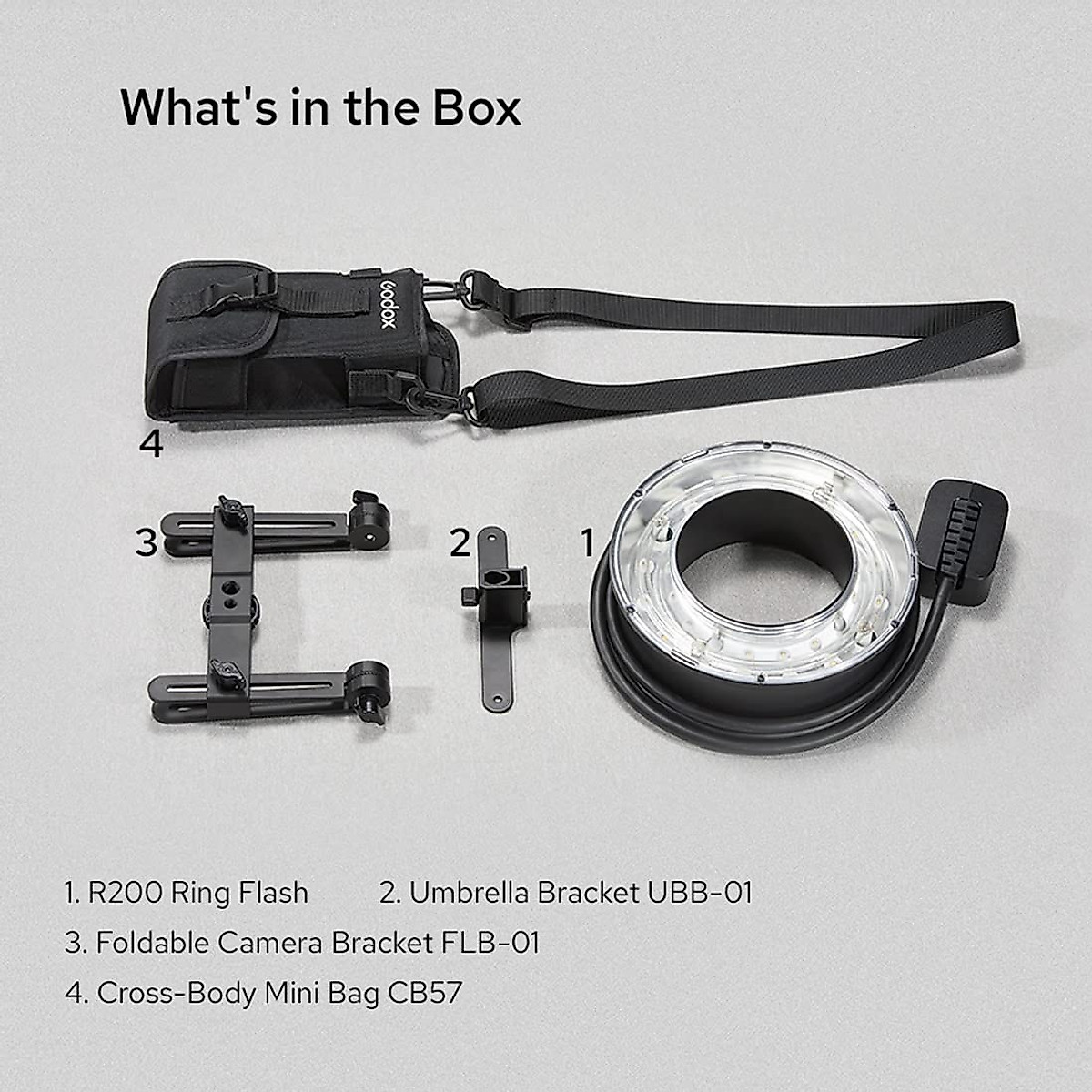 Godox R200 Ring Flash Head with Bag Compatible for AD200/AD200Pro Flash Strobe Speedlite Monolight, 200Ws High Power for Outdoor Portrait Shooting and Wedding Shooting