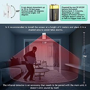 KERUI Standalone Home Office Shop Security Alarm System Kit,Wireless Loud Indoor/Outdoor Weatherproof Siren Horn with Remote Control and Door Contact Sensor,Motion Sensor,Up to 115db,NO WiFi/GSM/APP