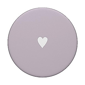 Lavender Purple Cute Hand Drawn Heart Minimalist Digital Art PopSockets Standard PopGrip