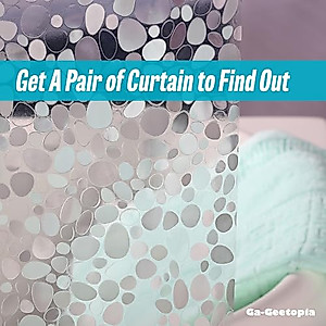 Ga-Geetopia Extra Long - EVA Clear Shower Curtain Liner, Pebble Pattern 72x80 Inch Lightweight Plastic Bathroom Shower Showroom Inner Curtain with Rustproof Metal Grommets and Weighted Magnets