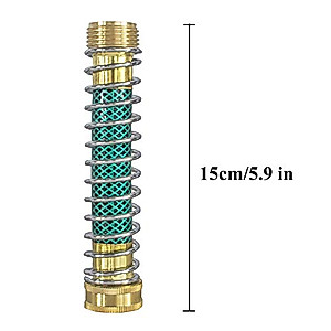 Hourleey Garden Hose Protector, Hose Extension Adapter with Coil Spring, 2 Pack