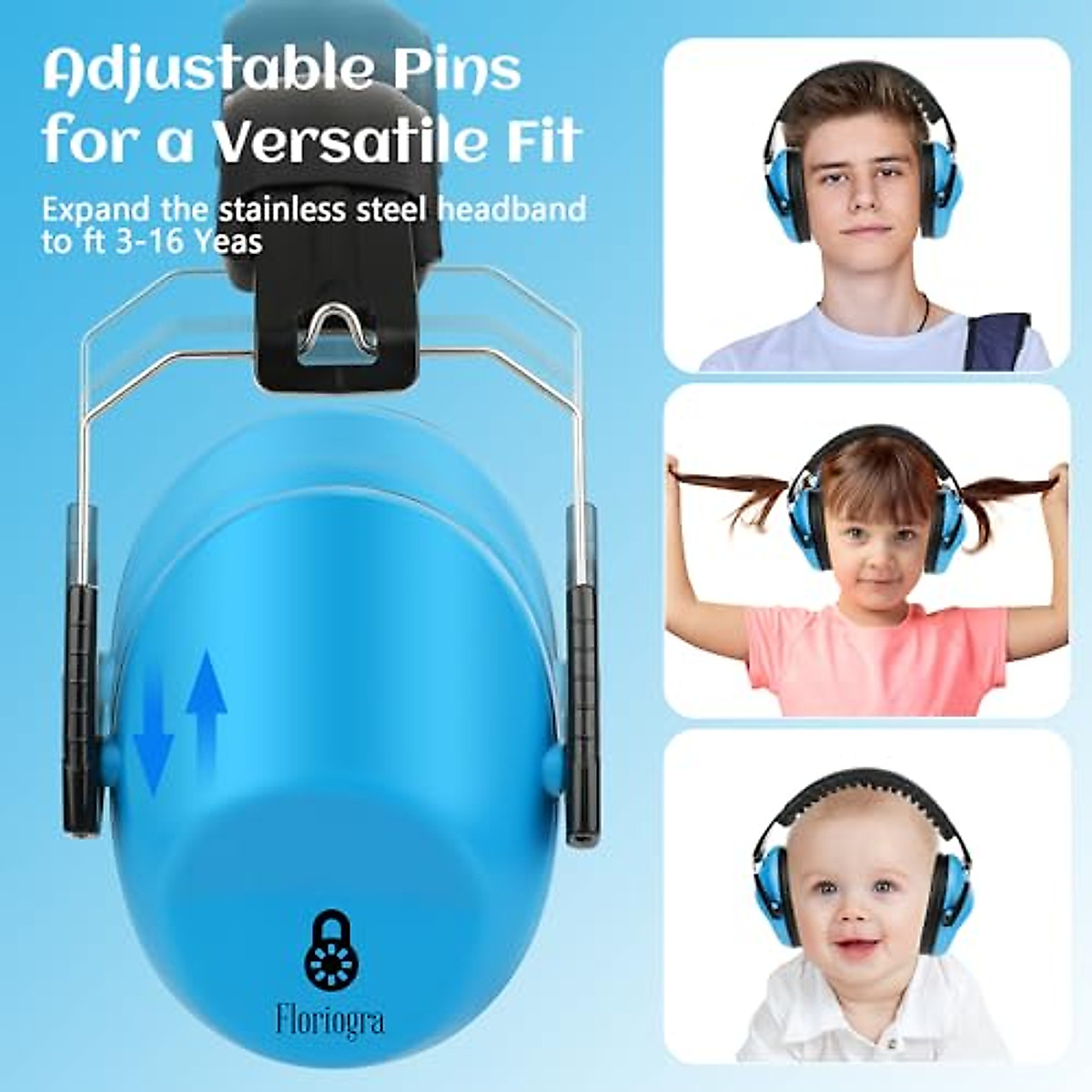 2 Pack Noise Canceling Headphones for Kids, Kids Ear Protection Earmuffs for Autism, Toddler, Children, Kids Noise Cancelling Headphones Sound Proof Earmuffs for Concerts, Air Shows, Fireworks