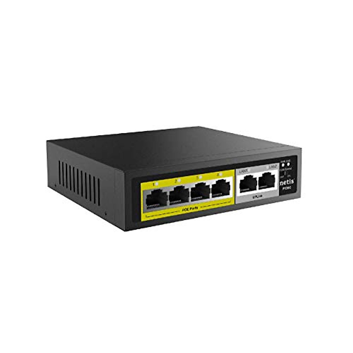 Netis PE6105 5-Port 10/100Mbps Speed Fast Ethernet PoE+ Switch | 4 Port PoE 65W Power and 1 Port Uplink with IEEE 802.3at/af Compliant Powered Devices