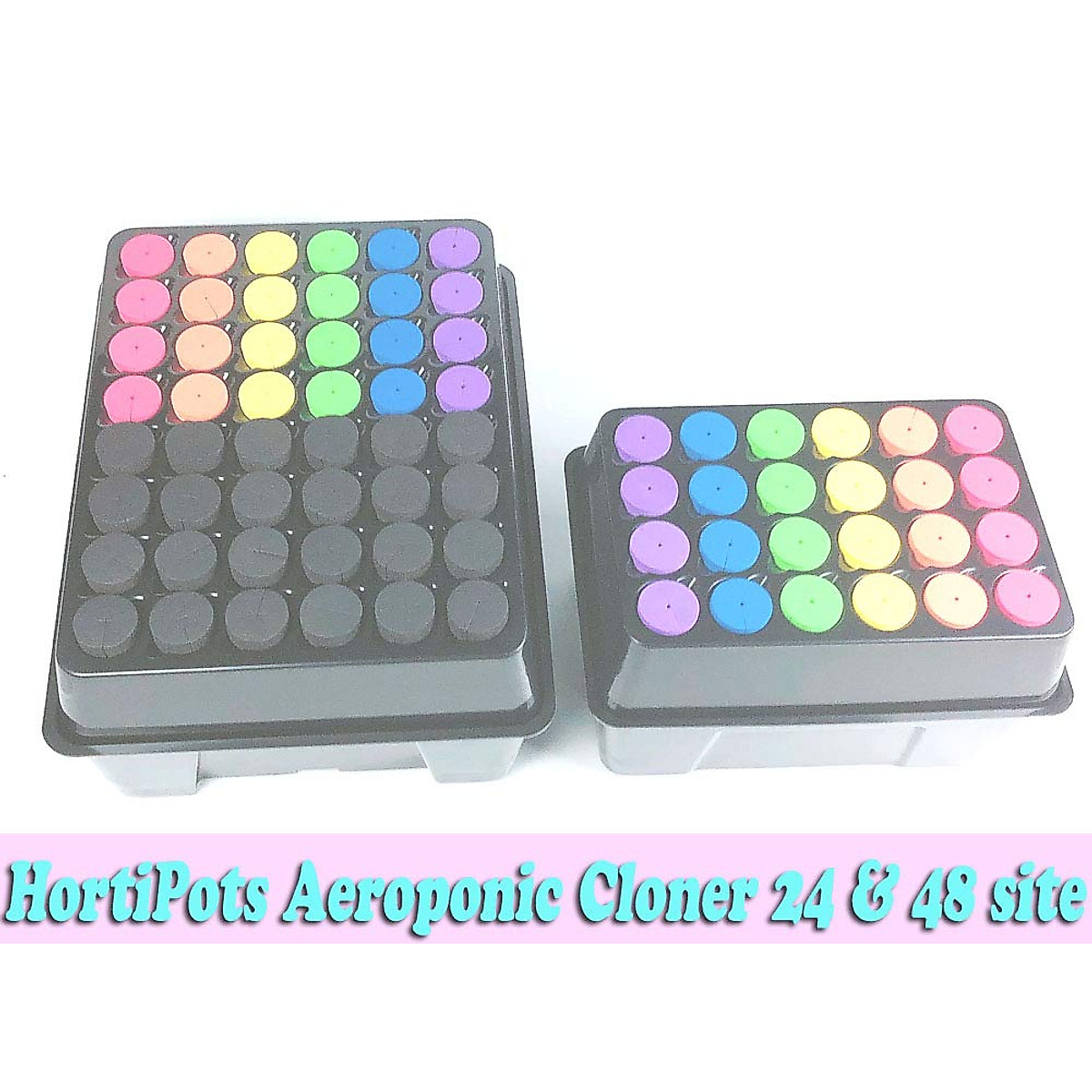 HORTIPOTS Aeroponic Cloner Machine 24 Site for Cuttings Rooting Using 2 inch Neoprene Inserts or 2 inch Clone Collars