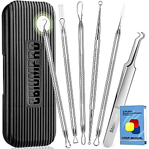 Cbiumpro Blackhead Remover Tools, Pimple Popper Tool Kit, Blackhead Extractor Tool, Zit Popper Tool, Professional Pimple Extractor Tool for Blackhead, Acne, Whitehead, Comedone on Nose - with Case
