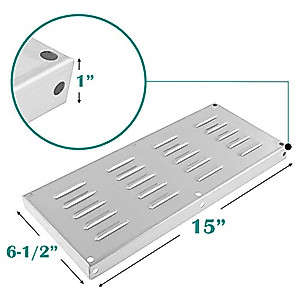 Stainless Steel Venting Panel for Grill Accessory, Masonry Fire Pits and Outdoor Kitchens, 15" by 6-1/2" by 1"