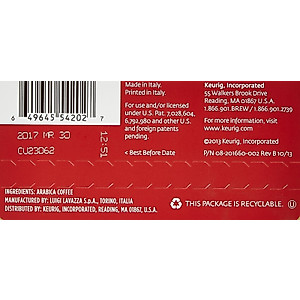 Lavazza Intenso, Espresso 18 Packs of .26oz for Keurig Rivo Systems