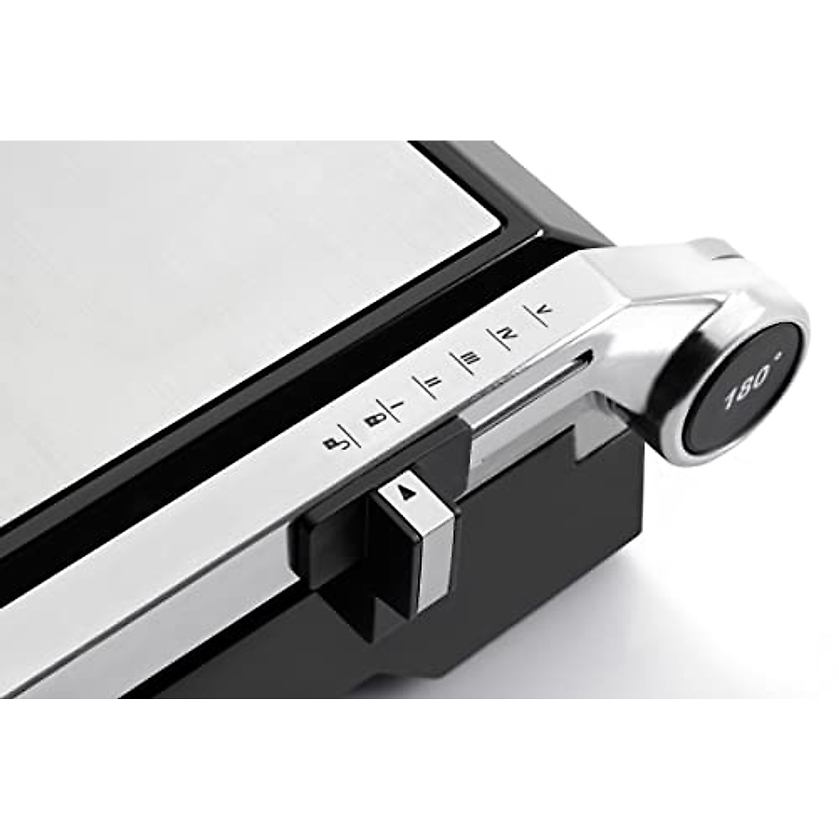 Arzum Panini Press, Sandwich Maker, Electric Indoor Grill, Stainless Steel Top Surface, Non-stick Die-cast Aluminium Plates, Upright Storage, Opens 180 degrees, 6 Slices, 1500W, Large (AR2023-UL)