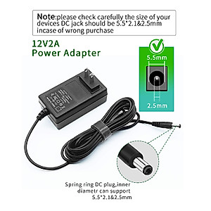 JAINTA 8.2FT 12V AC Adapter Charger Power Cord for Seagate Freeagent & WD Western Digital External Hrad Drive HDD