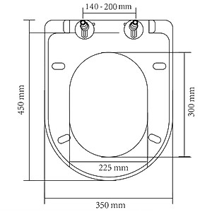 CUMYZO Soft-close Toilet Seat with Quick-release Design White Square 1.88kg/4.14ib Toilet & Bidet Seats