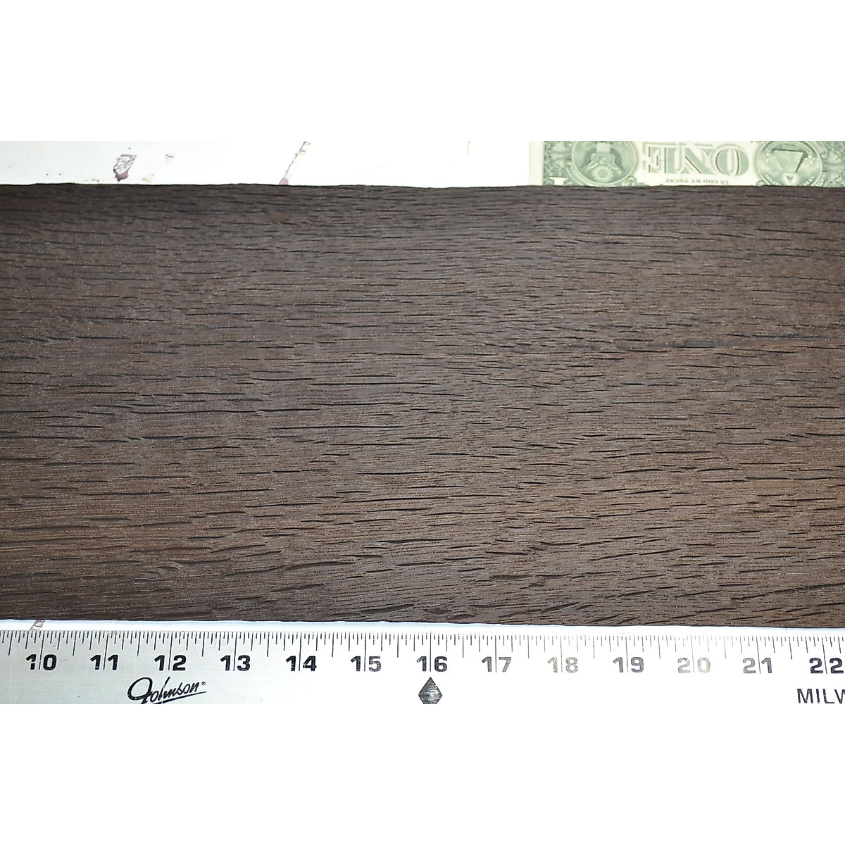 Fumed Oak Raw Wood Veneer Sheet 8 x 44 inches 1/42nd Thick