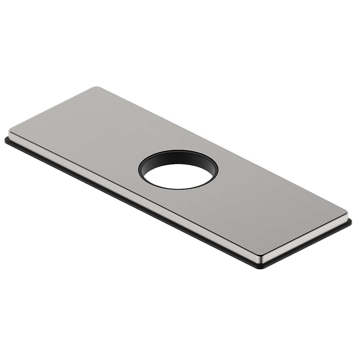 Derengge 4 Inch Bathroom Square Escutcheon Hole Cover, Faucet Deck Plate,1 Hole or 3 Hole Centerset Faucet Parts,RP-1064-BC,Brushed Nickel Finished