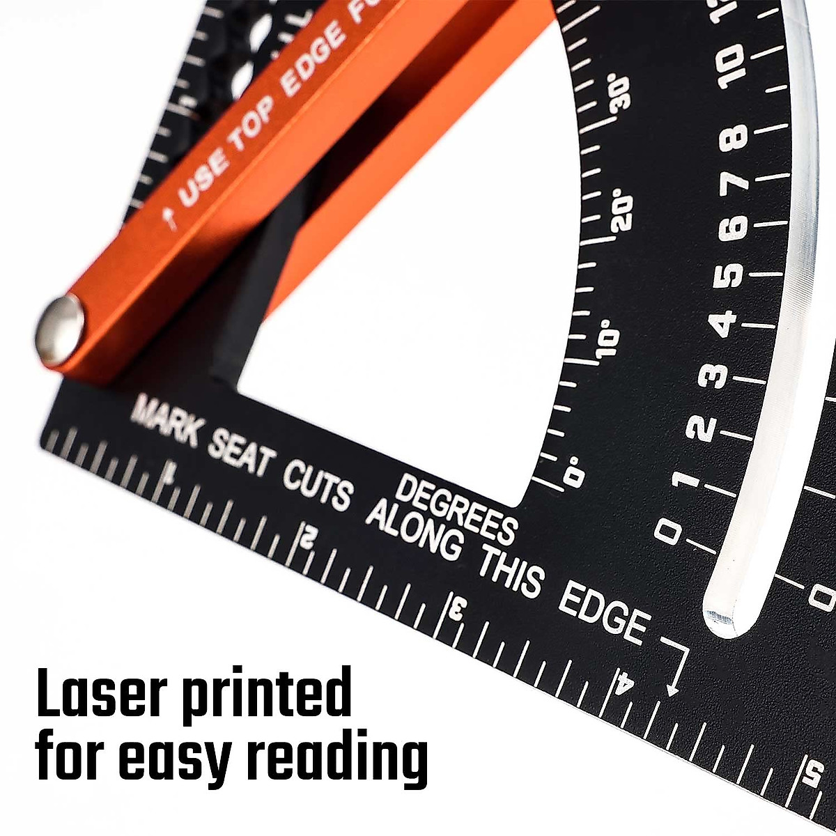 Vanquish Rafter Square for Carpentry, 7 Inch Aluminum Carpenter Square (4027), Black