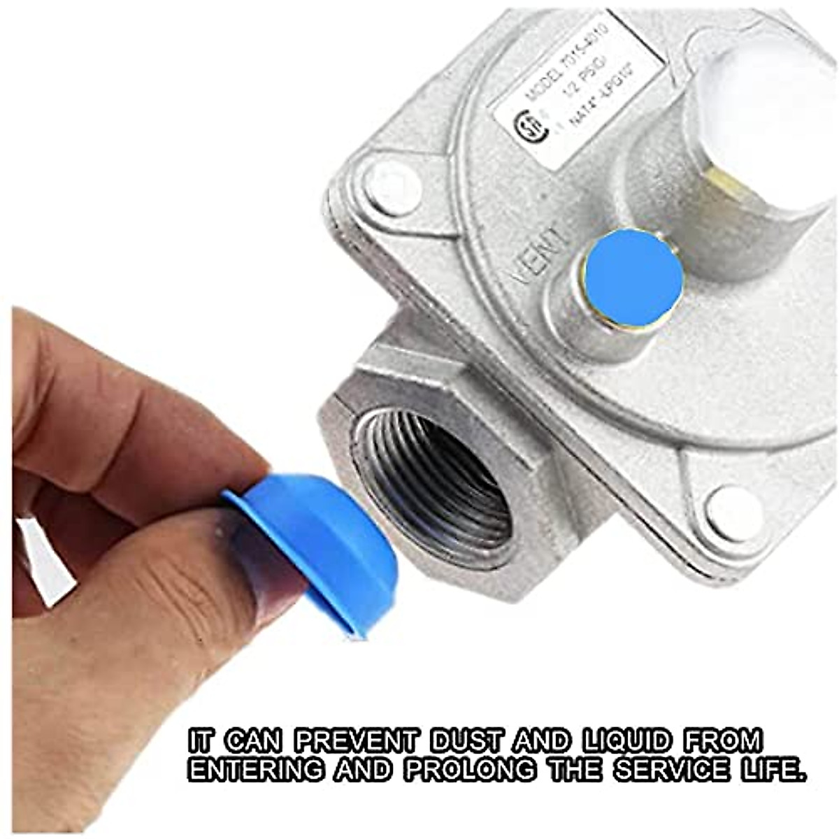 XYWZV Natural Gas Pressure Regulator with 3/4" FNPT Thread, 1/2 PSIG Inlet Pressure and 4"-10" WC Outlet for Grill, Stove Range Pipe Lines