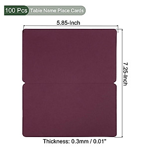YOKIVE Place Cards for Table Setting, 100Pcs Name Cards Wedding Place Cards Table Place Cards Blank Card for Wedding Reception Dinner Party, Burgundy