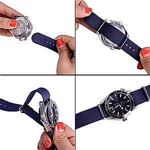 Ritche Christmas Stocking Stuffers 20mm Nylon Strap Nylon Watch Band Compatible with Timex Weekender Watch for Men Women (4 Packs)