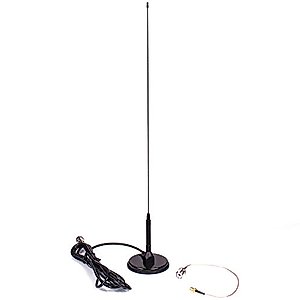 Authentic Genuine Nagoya UT-72 Super Loading Coil 19-Inch Magnetic Mount (Heavy Duty) VHF/UHF (144/430Mhz) Antenna PL-259, Includes Additional SMA Adaptor for BTECH and BaoFeng Handheld Radios