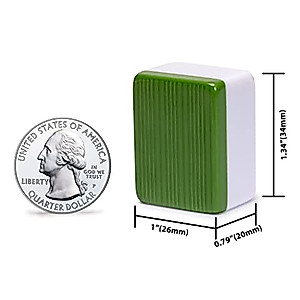 Yellow Mountain Imports Professional Chinese Mahjong Game Set, Double Happiness (Green) with 146 Medium Size Tiles - for Chinese Style Game Play [專業中式麻將]