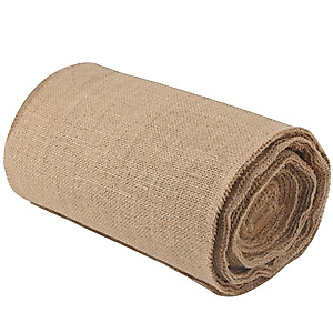 LEXININ 12 Inch x 32 Feet Natural Burlap Fabric Roll, 11 Yards Jute Burlap Fabric, Hessian Roll for Craft, DIY