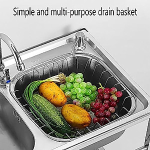 APCHJOJ Freestanding Utility Sink, Utility Sink Double Bowl Stainless Steel Commercial Kitchen Sink with Faucet for Laundry Room Backyard Garage 80 * 43cm doubleslot