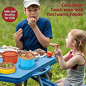 MILTON Bento lunch Box For School And Work - Stainless Steel Leak Proof Bento Box for Kids And Adults - Microwave Safe Meal Prep Container Set of 3 - Red