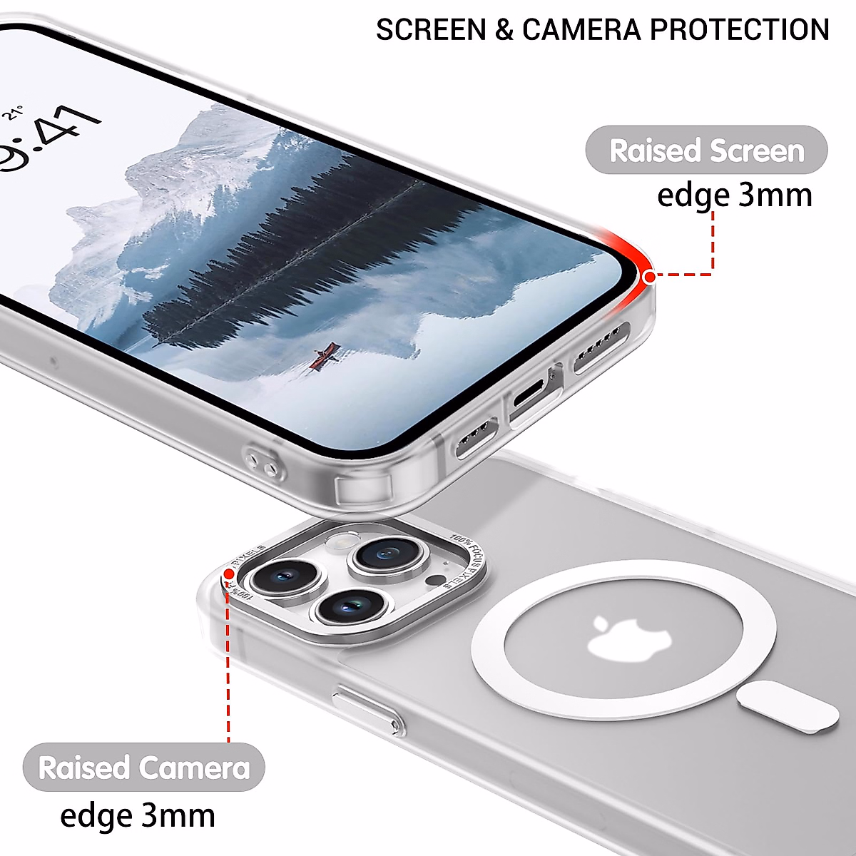 BENTOBEN for iPhone 13 Pro Max Case,[Compatible with MagSafe] iPhone 13 Pro Max Magnetic Phone Case Translucent Matte Shockproof Women Men Girl Protective Cover Case for iPhone 13 Pro Max 6.7",White