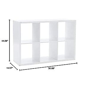 Linon Home Decor Linon Dawes 6 Cabinet White Cubby Storage