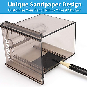 AFMAT Long Point Pencil Sharpener, Art Pencil Sharpeners, Charcoal Pencil Sharpener for Artists, Drawing Pencil Sharpener Manual for Art Pencils/Drawing/Sketching Pencils(φ6-8.2mm), Adjustable Points