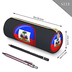 Haitian Flag Pencil Pen Case Pencil Case Cosmetic Bag Makeup Pouch For Office School