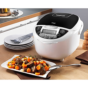 T-fal RK705851 10-In-1 Rice and Multicooker with 10 Automatic Functions and Delayed Timer, 10-Cup, White
