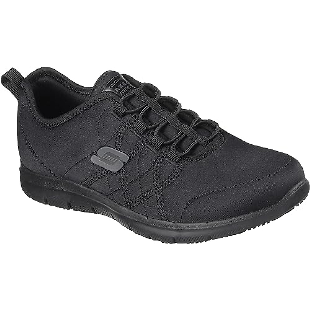 Skechers Women's Ghenter Srelt Work Shoe, Black, 6 M US