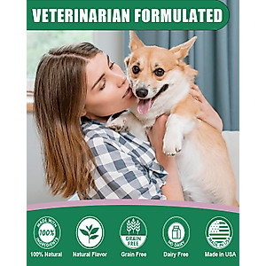 SANTKOL Dog Dental Powder - Dog Teeth Cleaning Powder with Green Tea, Lysozyme, Brown Algae - Dog Dental Care Targets Tartar, Plaque & Bad Breath - Dog Breath Freshener - for All Dogs, 80g
