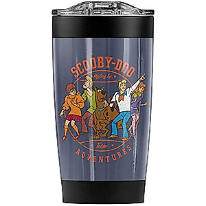 Logovision Scooby-Doo Scooby Adventures Stainless Steel Tumbler 20 oz Coffee Travel Mug/Cup, Vacuum Insulated & Double Wall with Leakproof Sliding Lid | Great for Hot Drinks and Cold Beverages