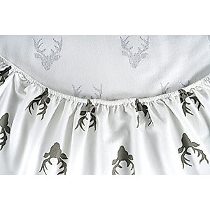 LANE LINEN 100% Cotton Flannel Sheets Set - Flannel Sheets Full, 4-Piece Bed Sheets - Lightweight Bedding Sets, Brushed for Extra Softness, Warm, 15" Deep Pocket (Fits Upto 17" Mattress) - Reindeer