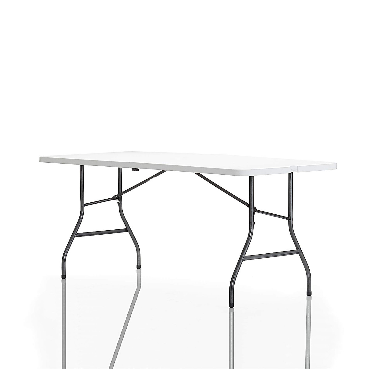 COSCO 6 ft. Fold-in-Half Banquet Table w/Handle, White