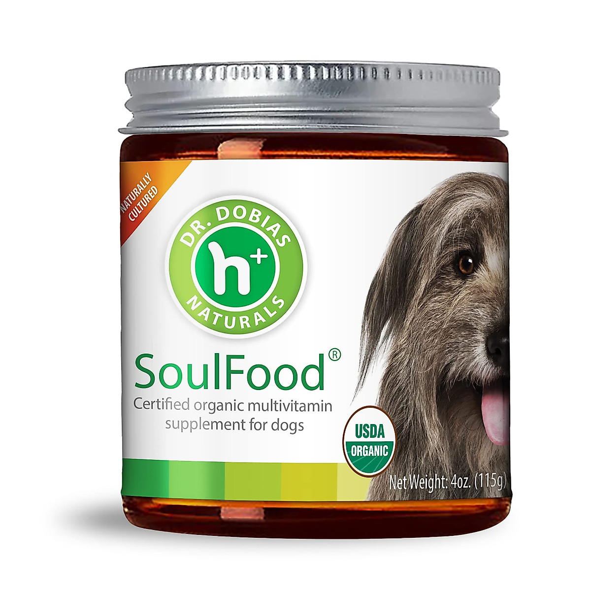 SoulFood Multivitamin — Certified organic multi-vitamin for dogs. Naturally cultured and whole-food based, up to 3 months supply.