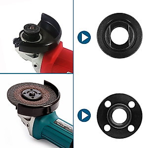 Bokwin 3 Set Angle Grinder Flange Nut 5/8 Inch Inner Outer Flange Lock Nut Compatible with Black & Decker Dewalt Ryobi Milwaukee Makita 224399-1 193465-4 224568-4 Parts