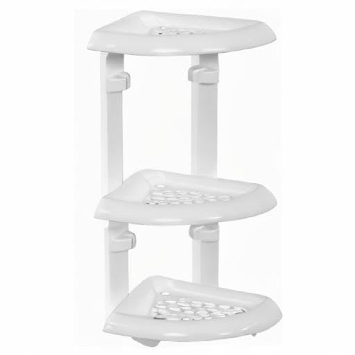 Zenna Home Corner Bath and Shower Caddy, White