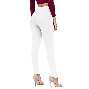 Women's Butt Lift V3 Super Comfy Stretch Denim Jeans P45075SK White 11 Long