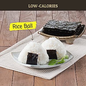 CHOI's 1(Daechun) Roasted Seaweed, Gim, Sushi Nori - (50 full sheets)- Gold Grade- Vegan, Keto, Gluten Free, Full of Fiber, Vitamin, Mineral, High protein, Omega 3's- Product of Korea