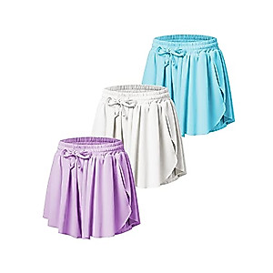 Flowy Shorts Girls Butterfly Shorts Girls Athletic Shorts Kids Butterfly Shorts Toddler Youth with Liner 2-in-1 Running,Active