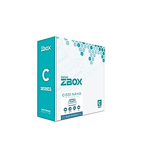 ZOTAC ZBOX CI331 Nano Fanless Silent Mini PC Intel N5100, Intel UHD Graphics, HDMI, VGA, DisplayPort, No Memory/Storage/OS Barebones System, ZBOX-CI331NANO-U, Intel N5100 Quad Core
