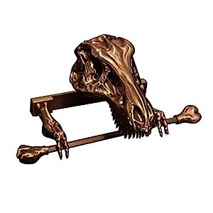 Skeleton Toilet Paper Holder - Creative Dinosaur Tissue Paper Holder Organizer for Wall, Skull Tissue Holder for Bathroom Storage, Living Room Decor (Dinosaur Tissue Holder), Gifts for Dino Lovers